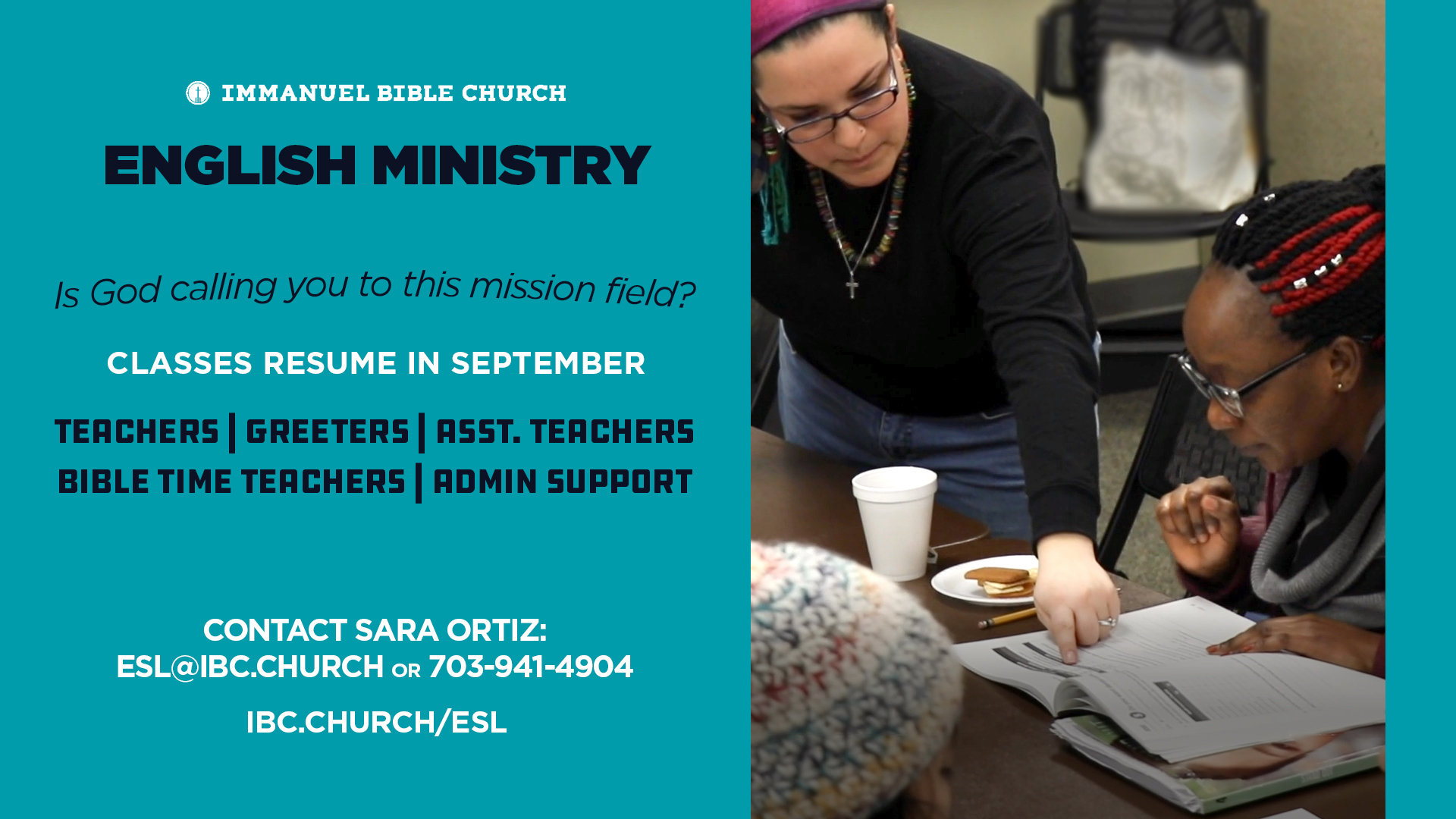 Serving Opportunities - Immanuel Bible Church